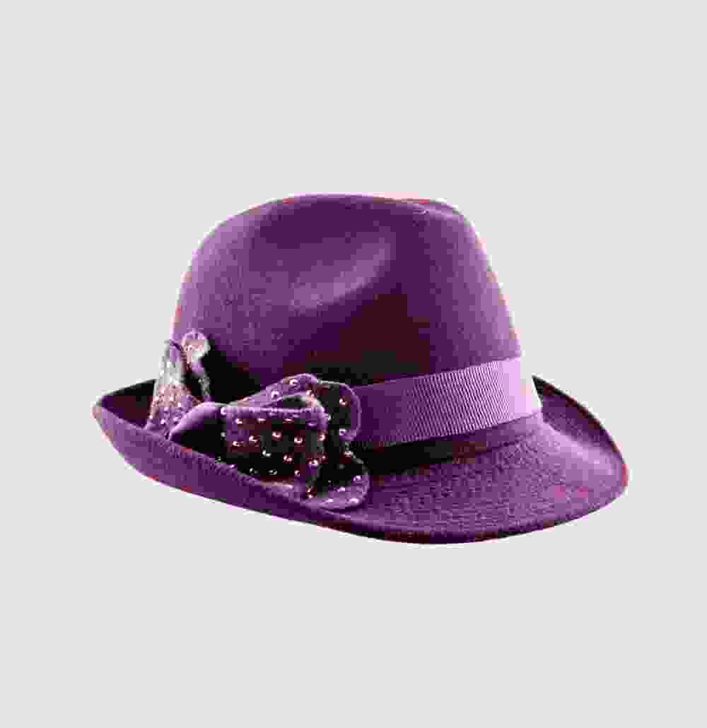 Satin Violet Hat - Lenspace